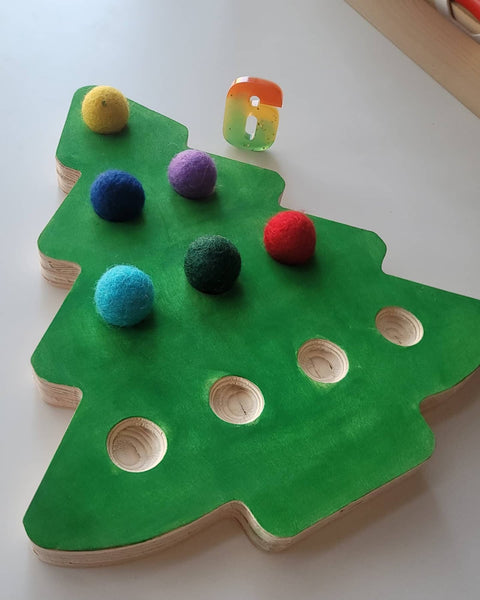 Wooden Christmas Tree Ten Frame – PigletInBloom